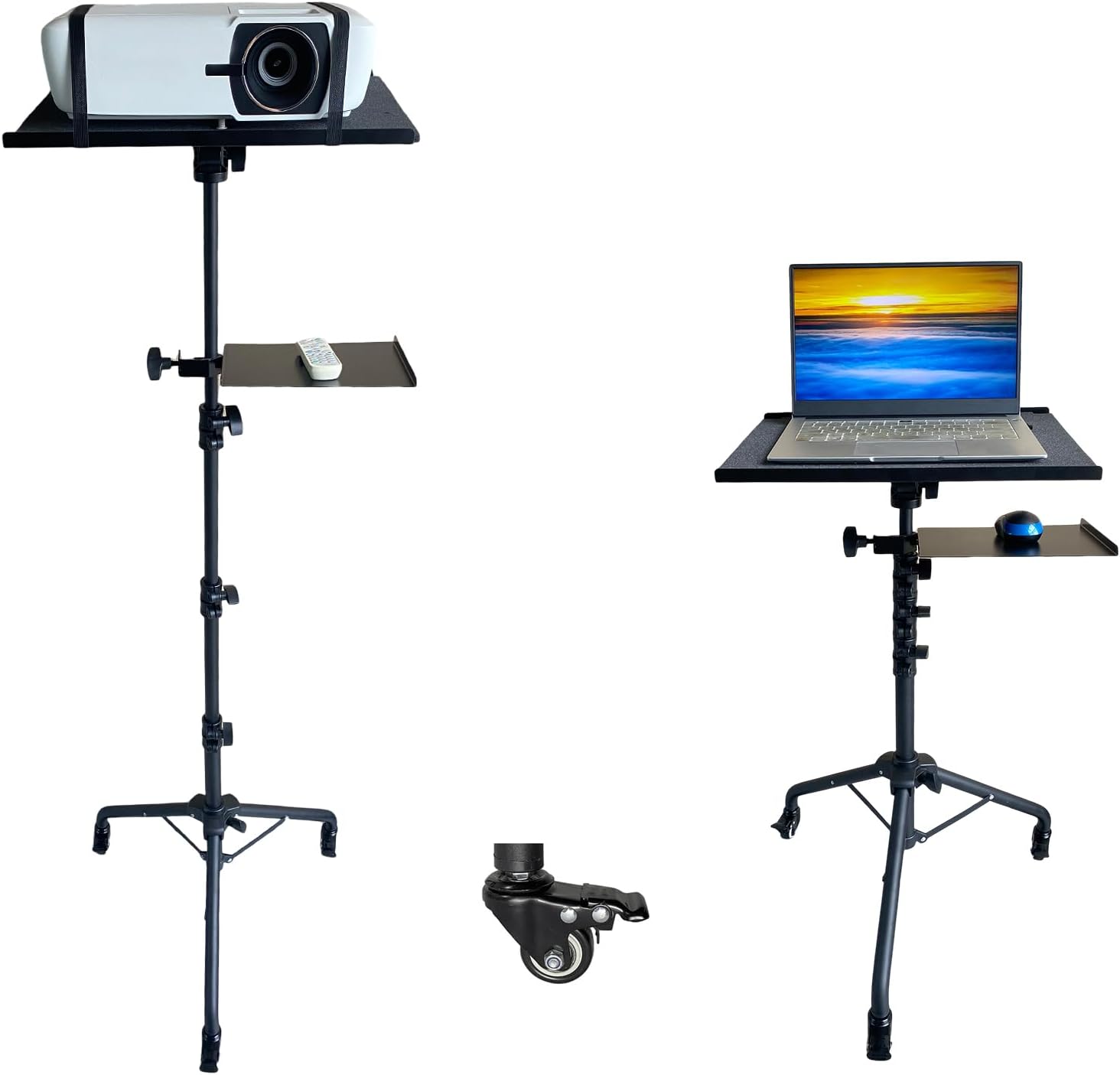 Amazon.com: Mobile Projector Stand with Wheels, Adjustable Foldable ...