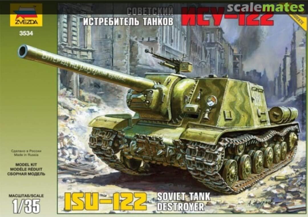 Amazon.com: Zvezda 1/35 ISU-122 Soviet Tank Destroyer # 3534 by Zvezda ...
