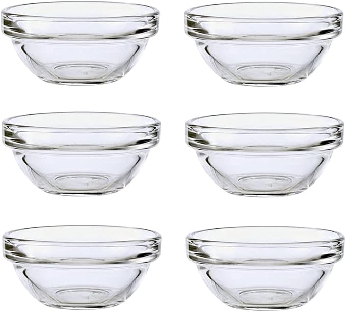Luminarc Set Of 12 Stackable Glass Bowls 6cm Ideal for Dips Sauce ...