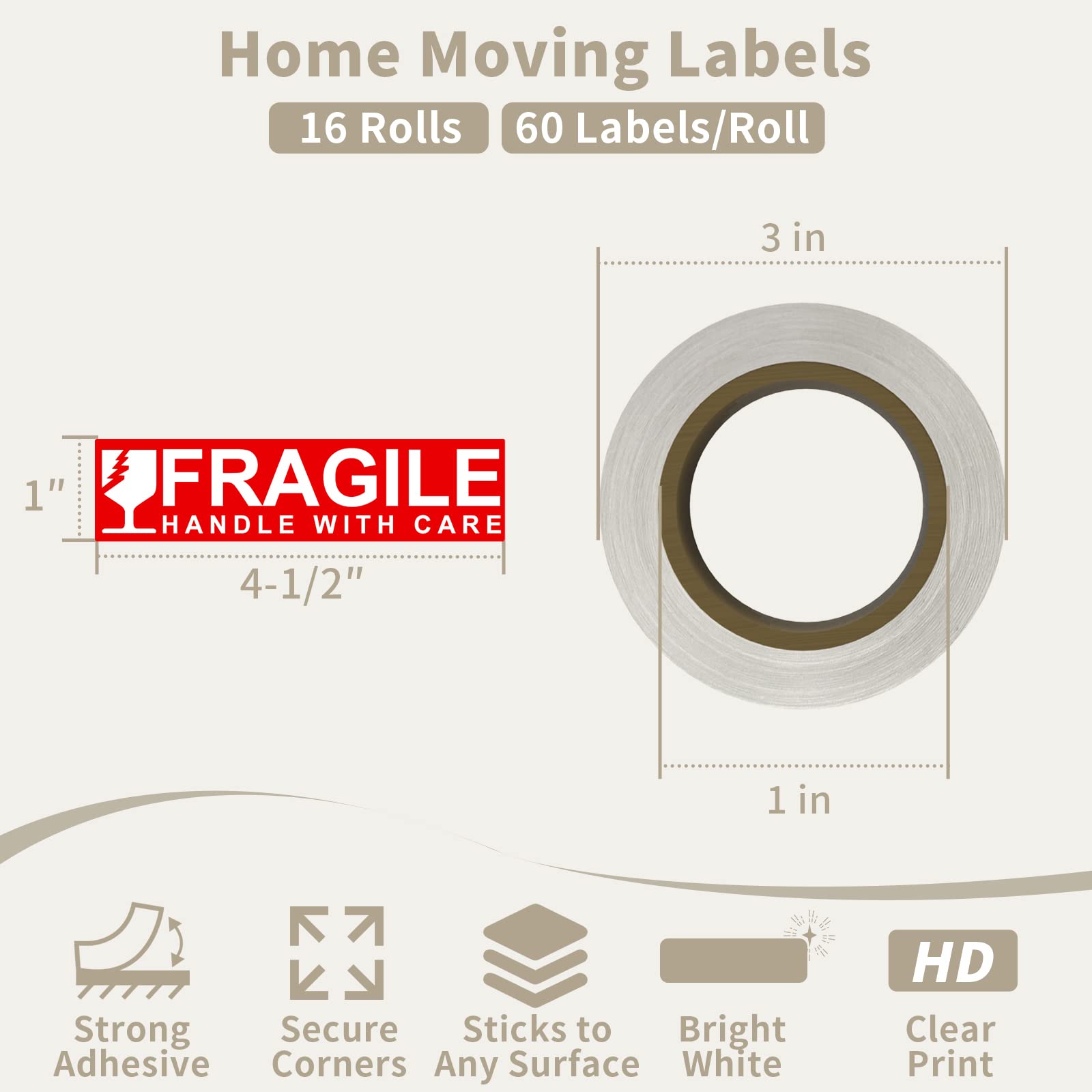Snapklik.com : 1" X 4-1/2" Home Moving Color Coding Labels Different ...