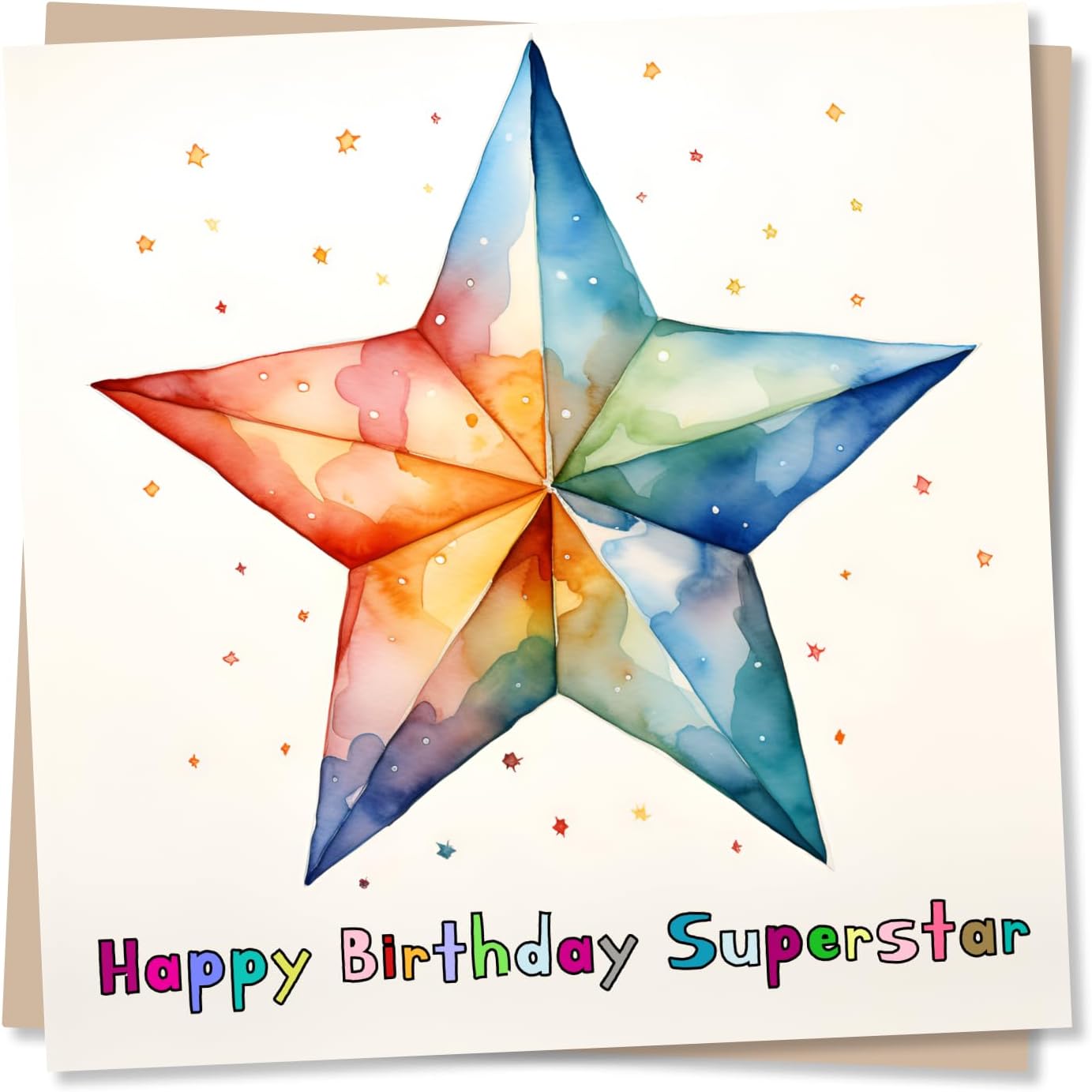 Nokular Happy Birthday Superstar - Multicolour Star Design for Friends ...