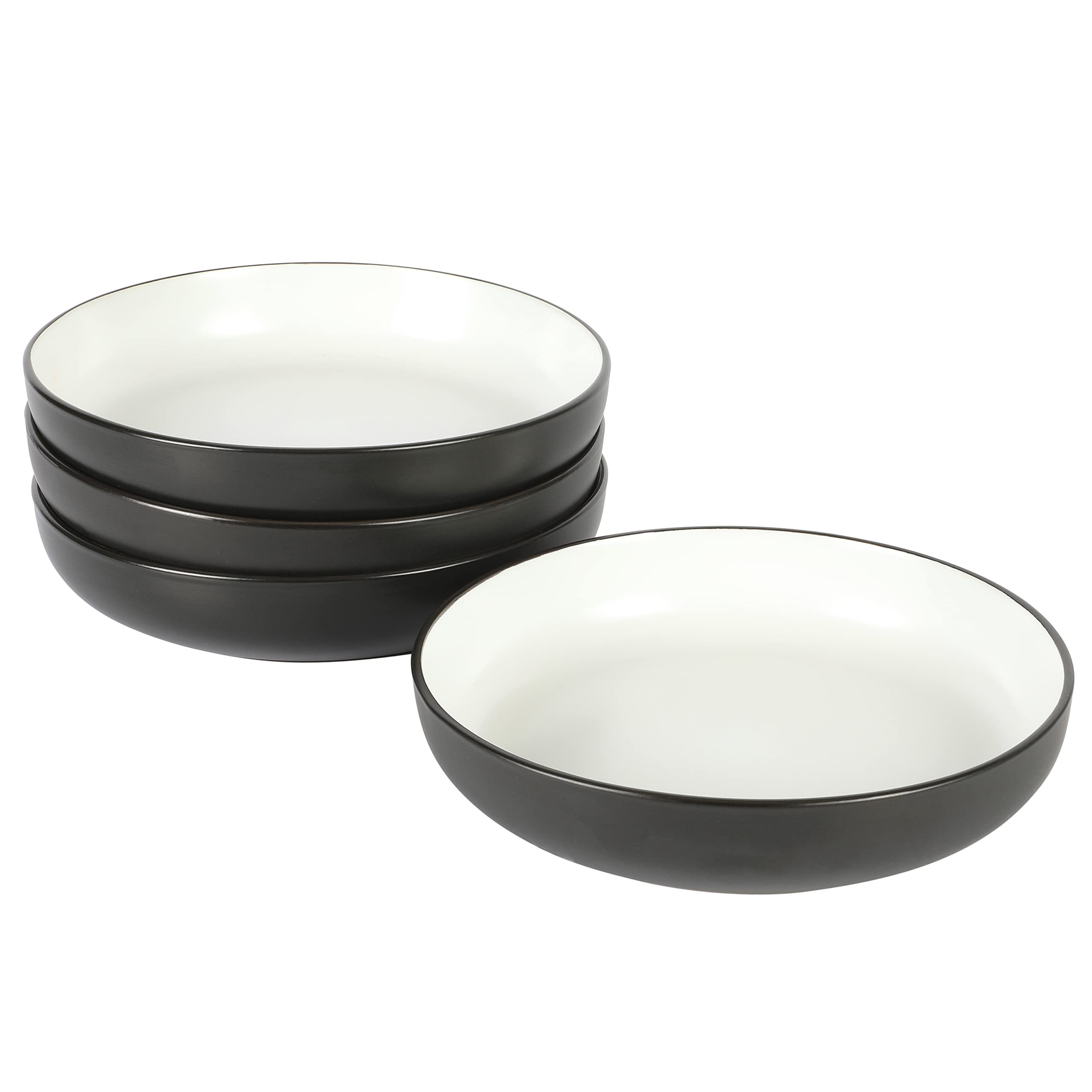 Snapklik.com : 4 Pack Stoneware Stackable Dinner Bowls