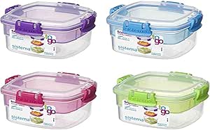 Sistema Snacks TO GO Food Storage Container, Assorted Colours, 400 ml ...