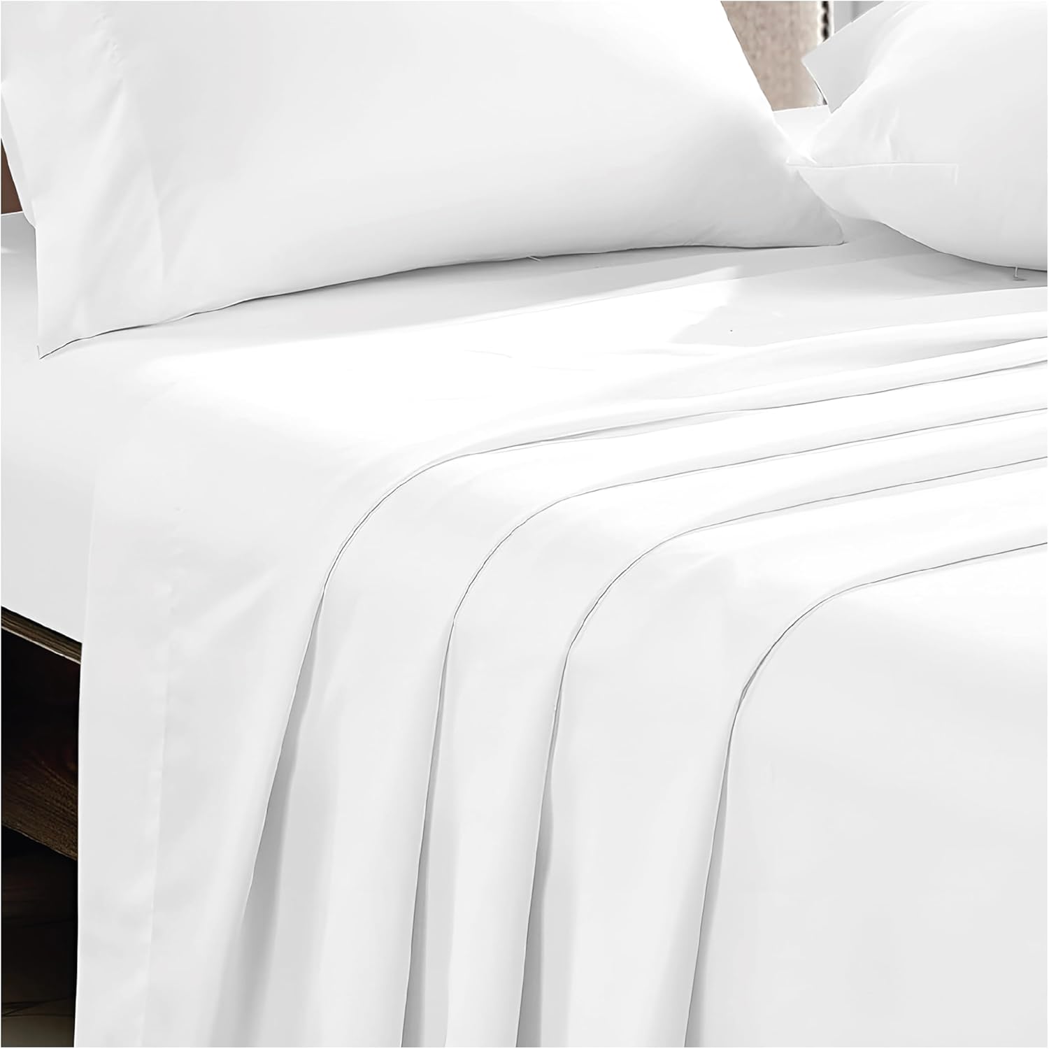 APEX FURNISHINGS Flat Sheet White 100% Egyptian Cotton 300 Thread Count ...