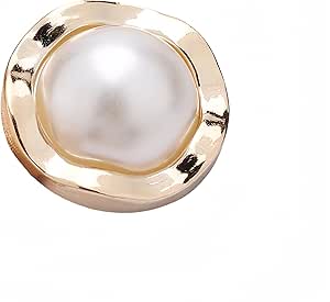 Amazon.com: 5PCS Gold White Pearl Buttons Fastener - Versatile Sewing ...