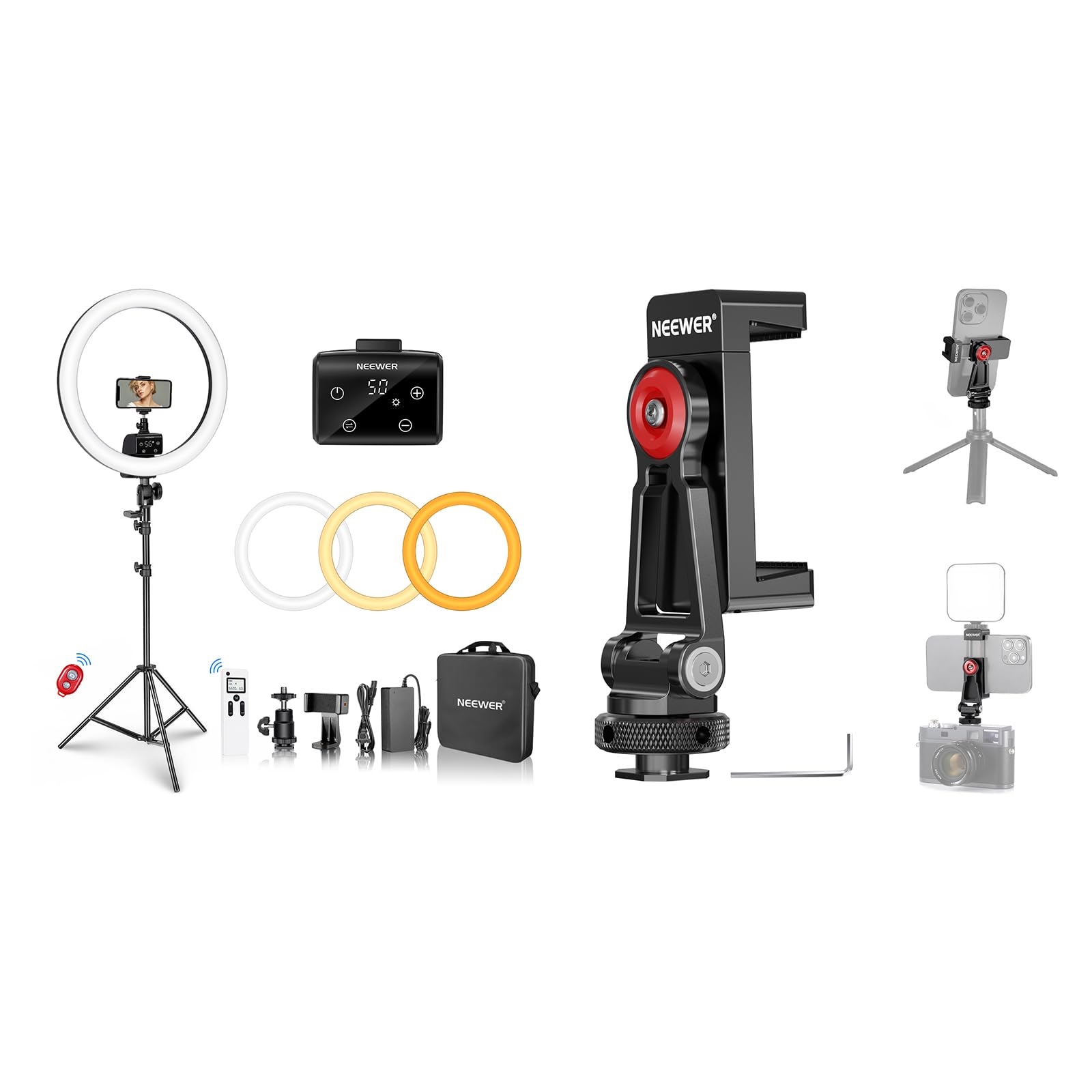 Amazon.com : Neewer Advanced 18 inch LED Ring Light Support Manual ...