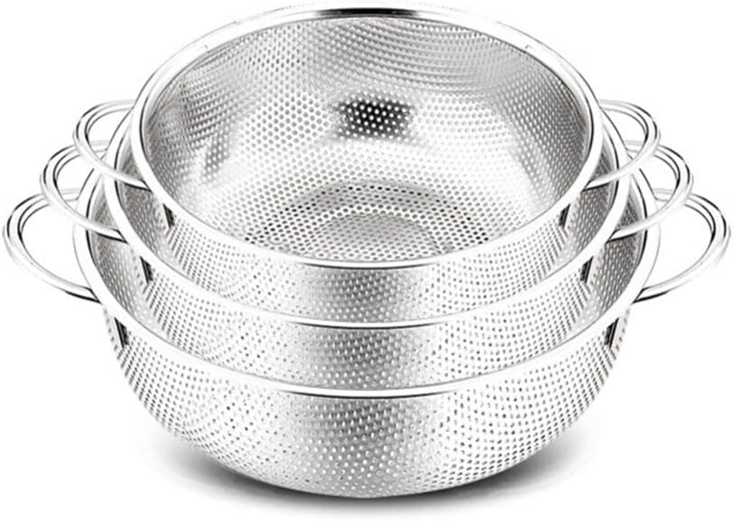 Amazon.com: Housoutil Mesh Colander Pasta Noodles Silicone Strainer ...