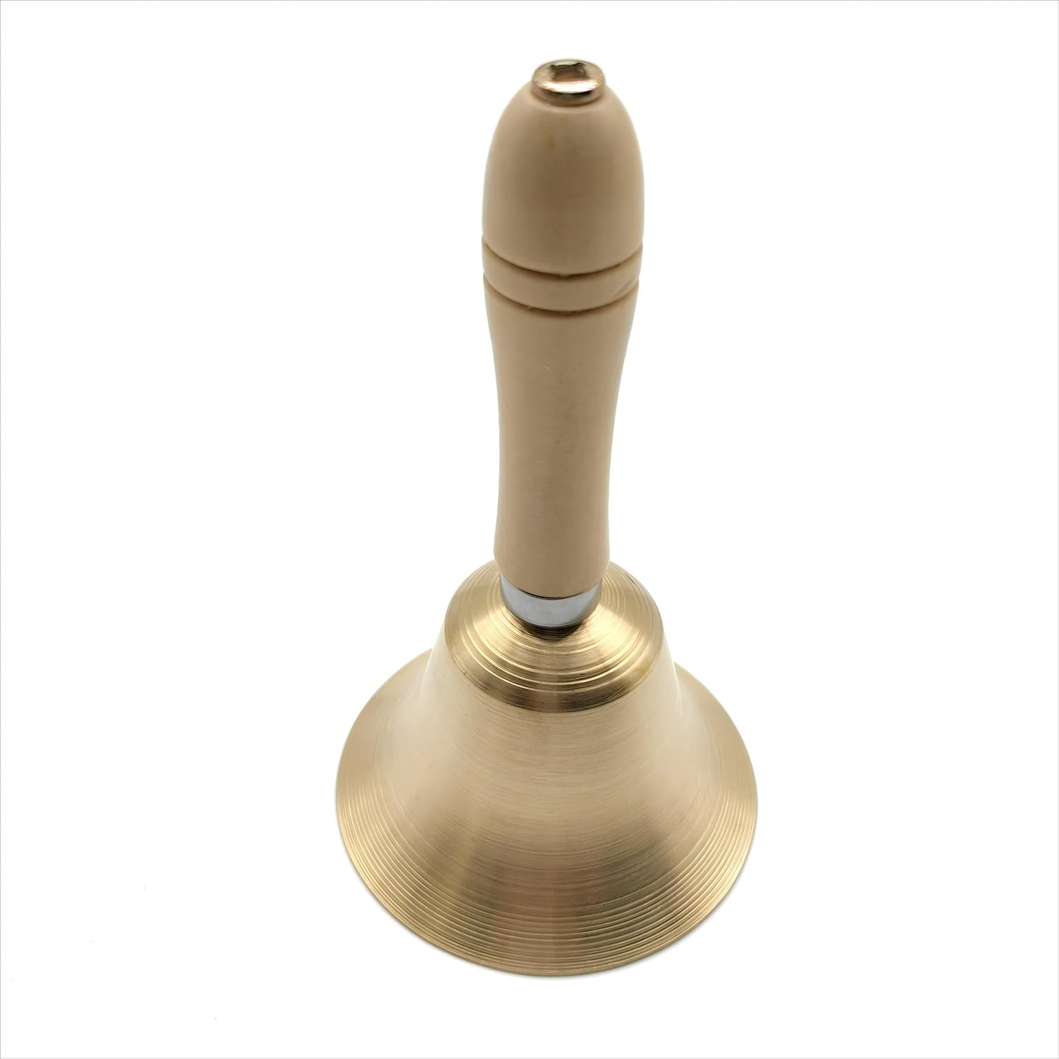 Amazon.com: SINOBEST Solid Brass Hand Bell with Wooden Handle, Super ...