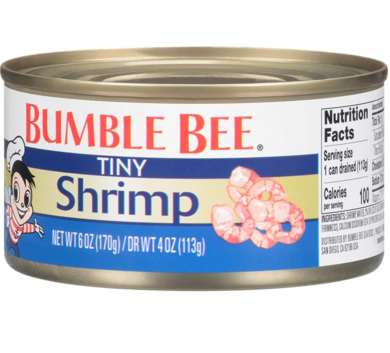 Buy Bumble Bee Tiny Canned Shrimp, 4 oz Cans (Pack of 12) - Wild Caught ...