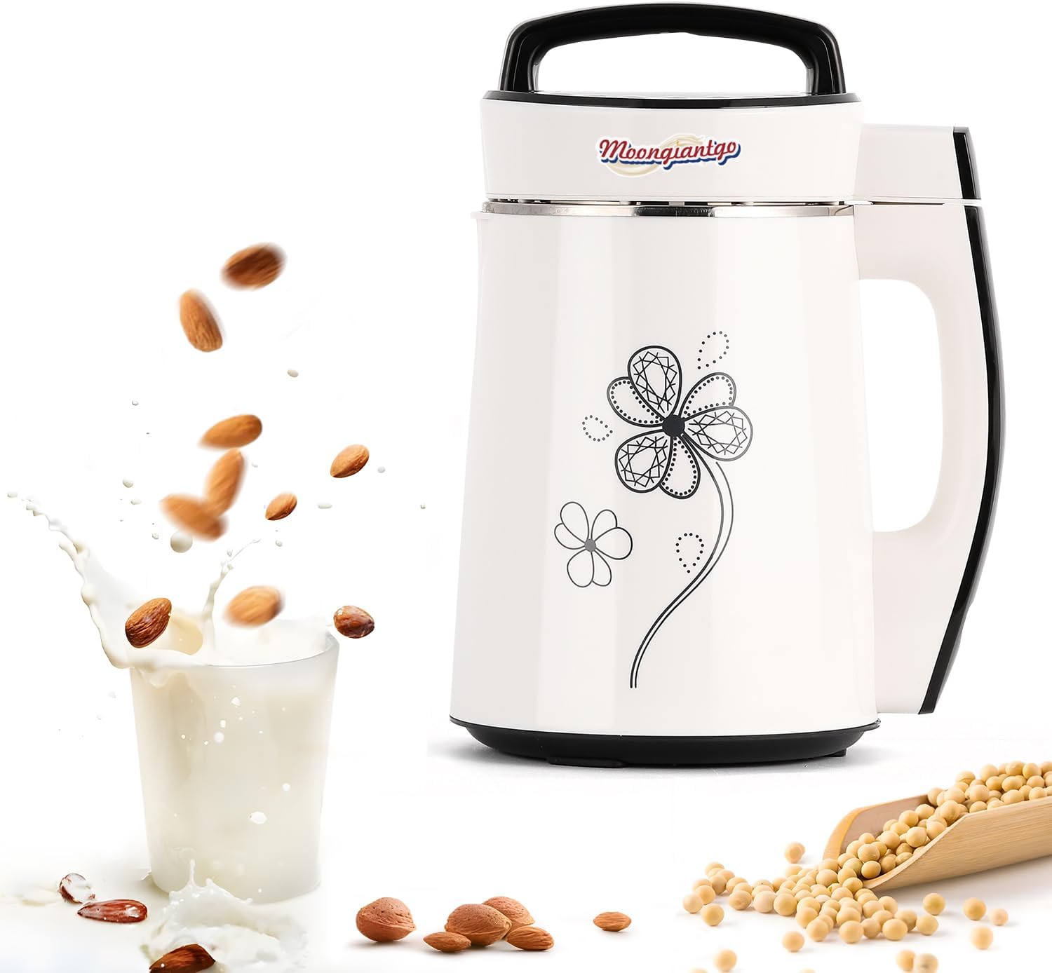 Amazon.com: Moongiantgo Automatic Soy Milk Maker 37.2oz 1100ml, 8 in 1 ...