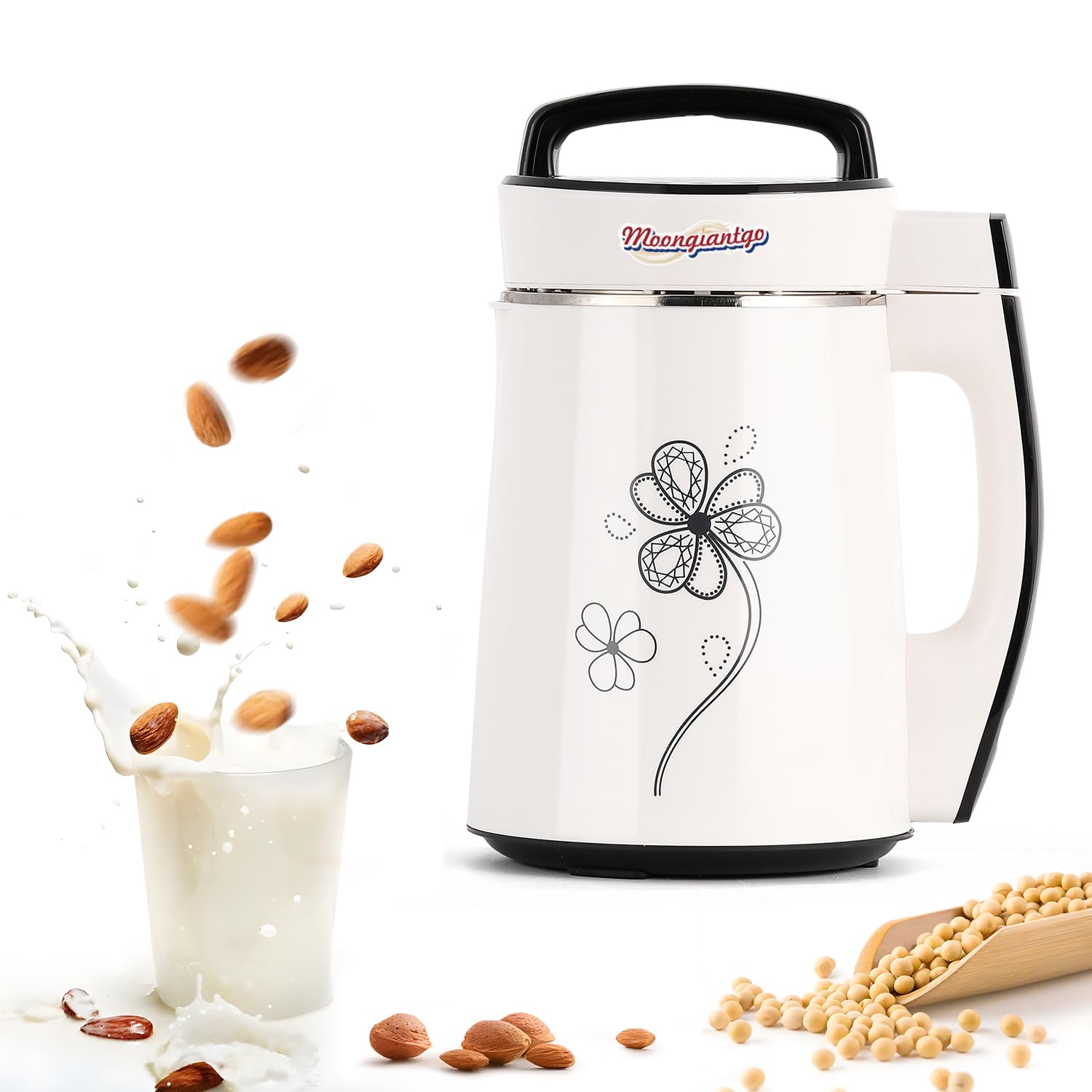 Amazon.com: Moongiantgo Automatic Soy Milk Maker 37.2oz 1100ml, 8 in 1 ...