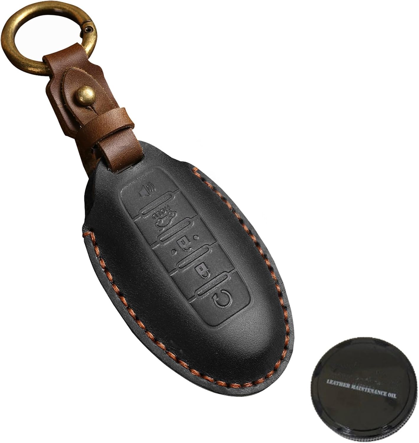 Amazon.com: SIEVEN Leather Key Fob Cover Compatible with Nissan Altima ...