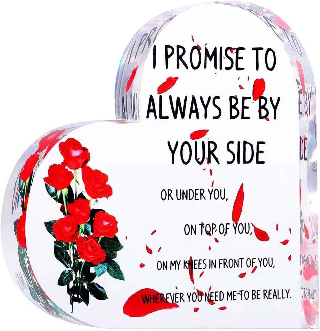 Amazon.com: Acrylic Heart Plaque Inspirational Quotes Romantic Gift for ...