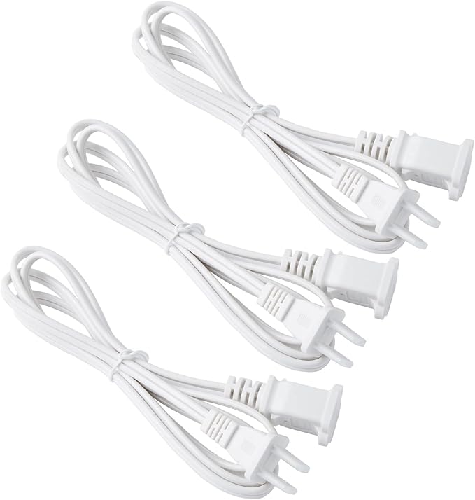 Amazon.com: White Extension Cord 5 Foot, Single Plug Appliance Power ...