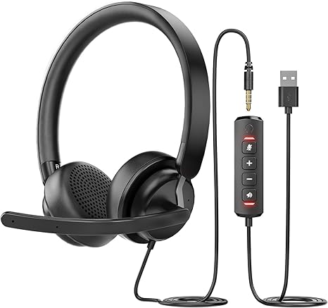 Amazon.com: awatrue USB Headset with Microphone for PC, Computer ...