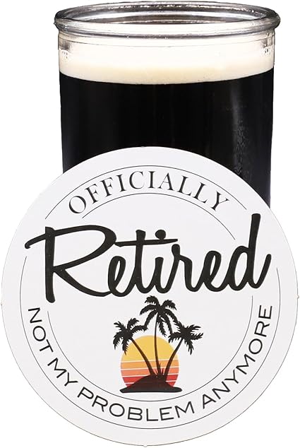 Amazon.com: Officially Retired, Not My Problem Anymore Coasters - 25 ...