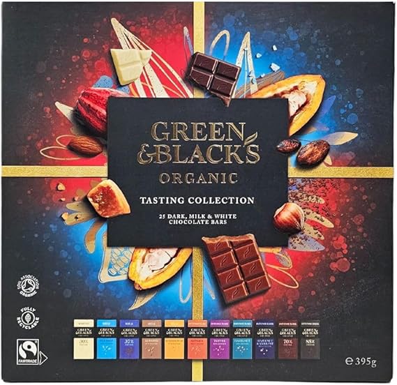 Green & Black's Chocolate Tasting Collection 395g - Dark, Milk & White ...
