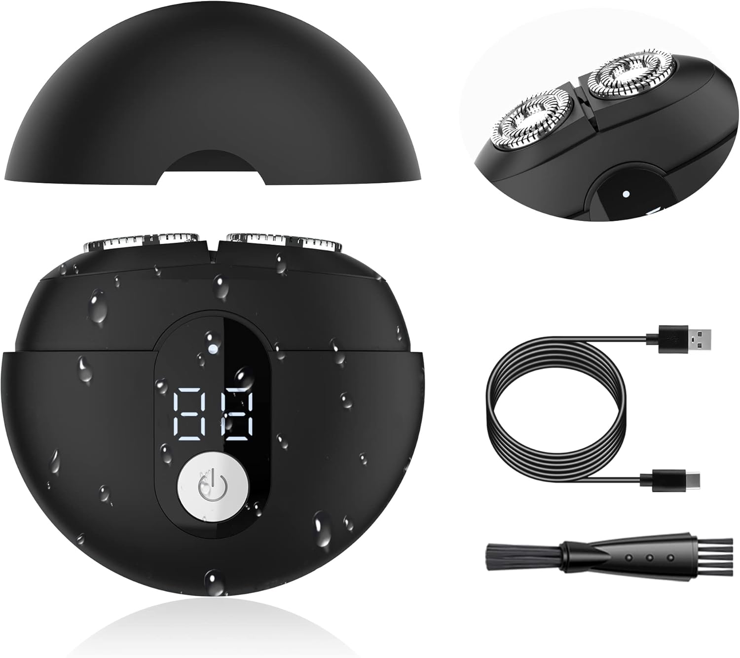 Hatteker Mens Electric Shaver Body Hair Trimmer Cordless Electric Razor ...