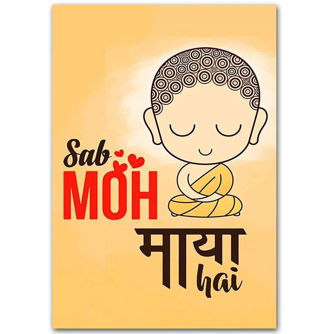Sab MOH Maya Hai Poster Funky Digital Wall Sticker for Home and Office ...