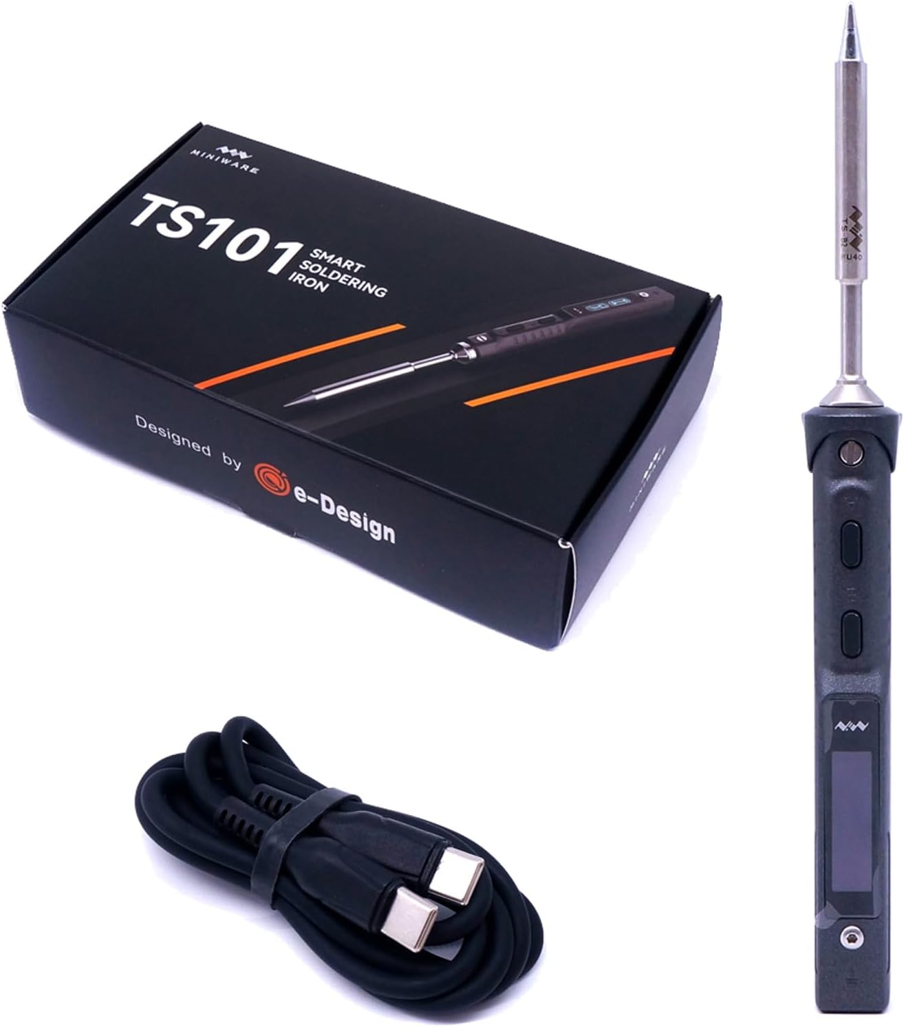 MINIWARE TS101 Soldering Iron Welding Machine B2 Tips Portable Digit ...