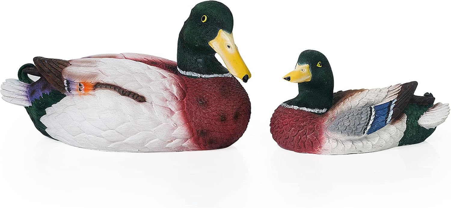 Amazon.com: DreamsEden Pond Duck Statues 2 Pcs Ducks Floating Pool ...