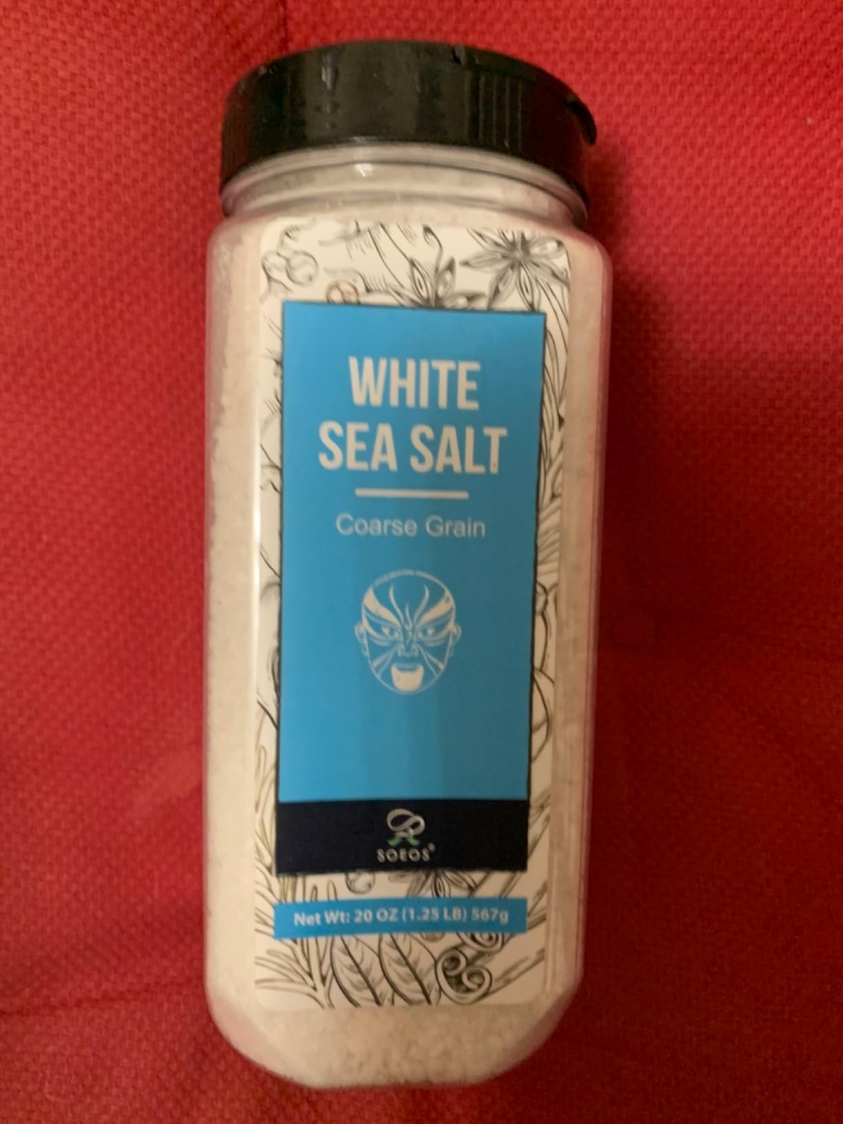 Amazon.com : Soeos Sea Salt, Coarse Grain, 20 Oz (1.25 Pound), Non-GMO ...