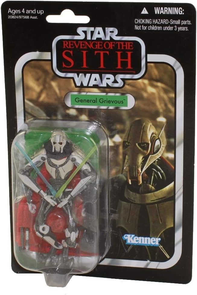 Star Wars General Grievous with Cape 3.75 inch Vintage Figure : Amazon ...