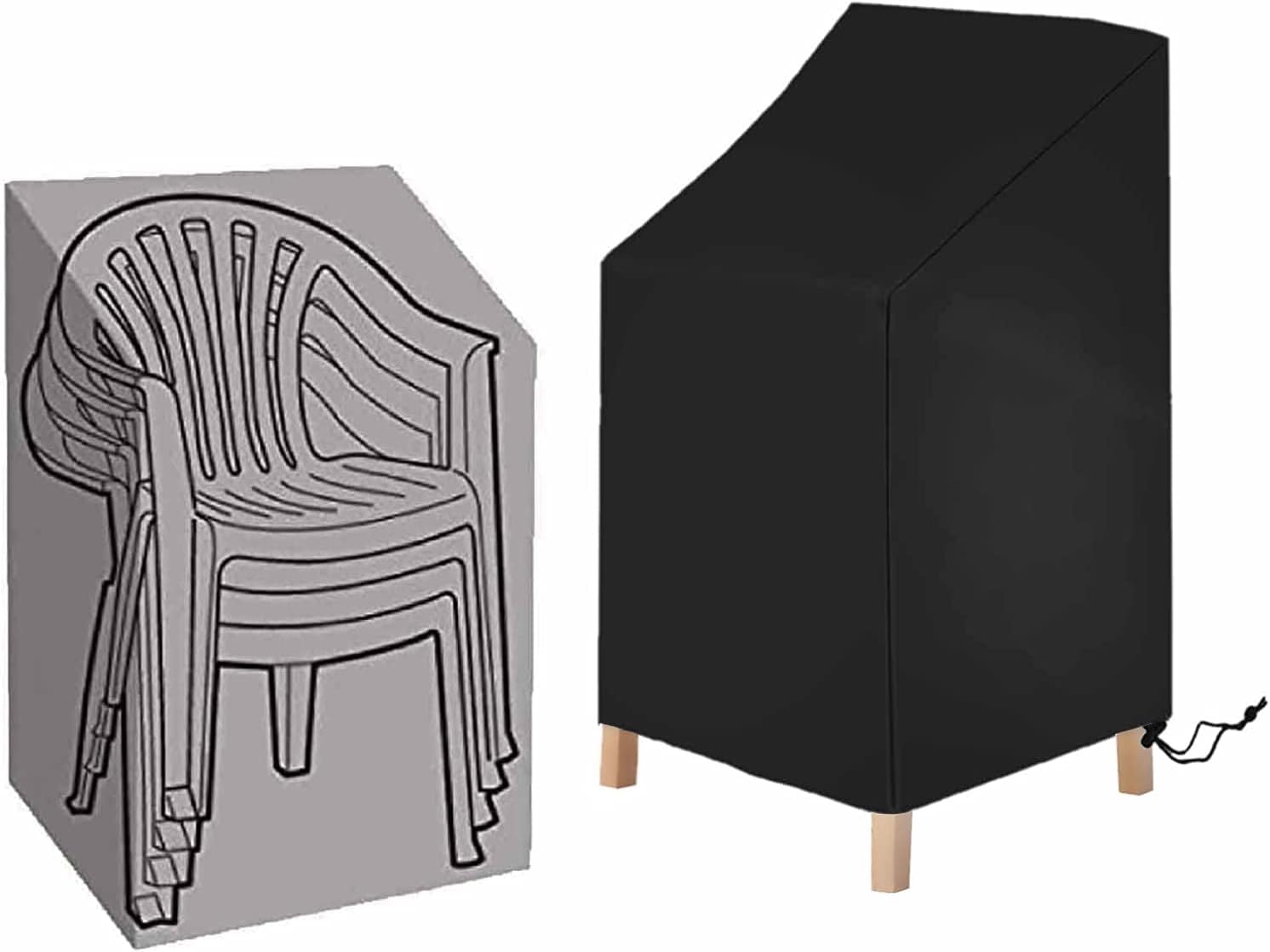 Amazon.com : Outdoor Chair Covers Waterproof, Stackable Patio Chair ...