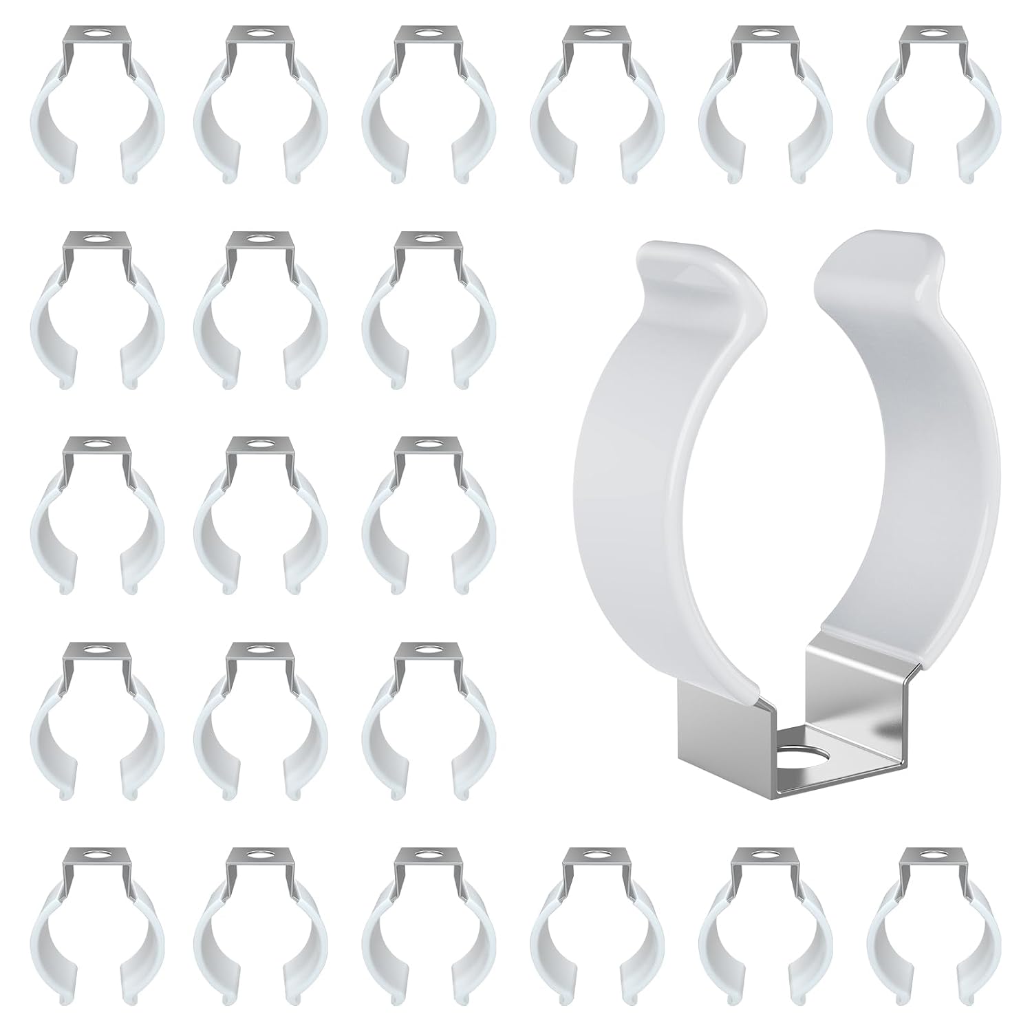 (24 Pack) JESLED T8 U Clip Holder for 8ft LED Bulbs, LED Fluorescent ...
