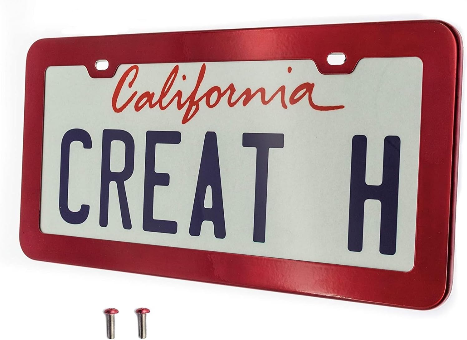 Amazon.com: Creathome 201 Stainless Steel License Plate Frames with ...