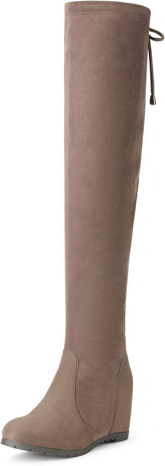 Amazon.com: DREAM PAIRS Women's Leggy Khaki Faux Suede Over The Knee ...