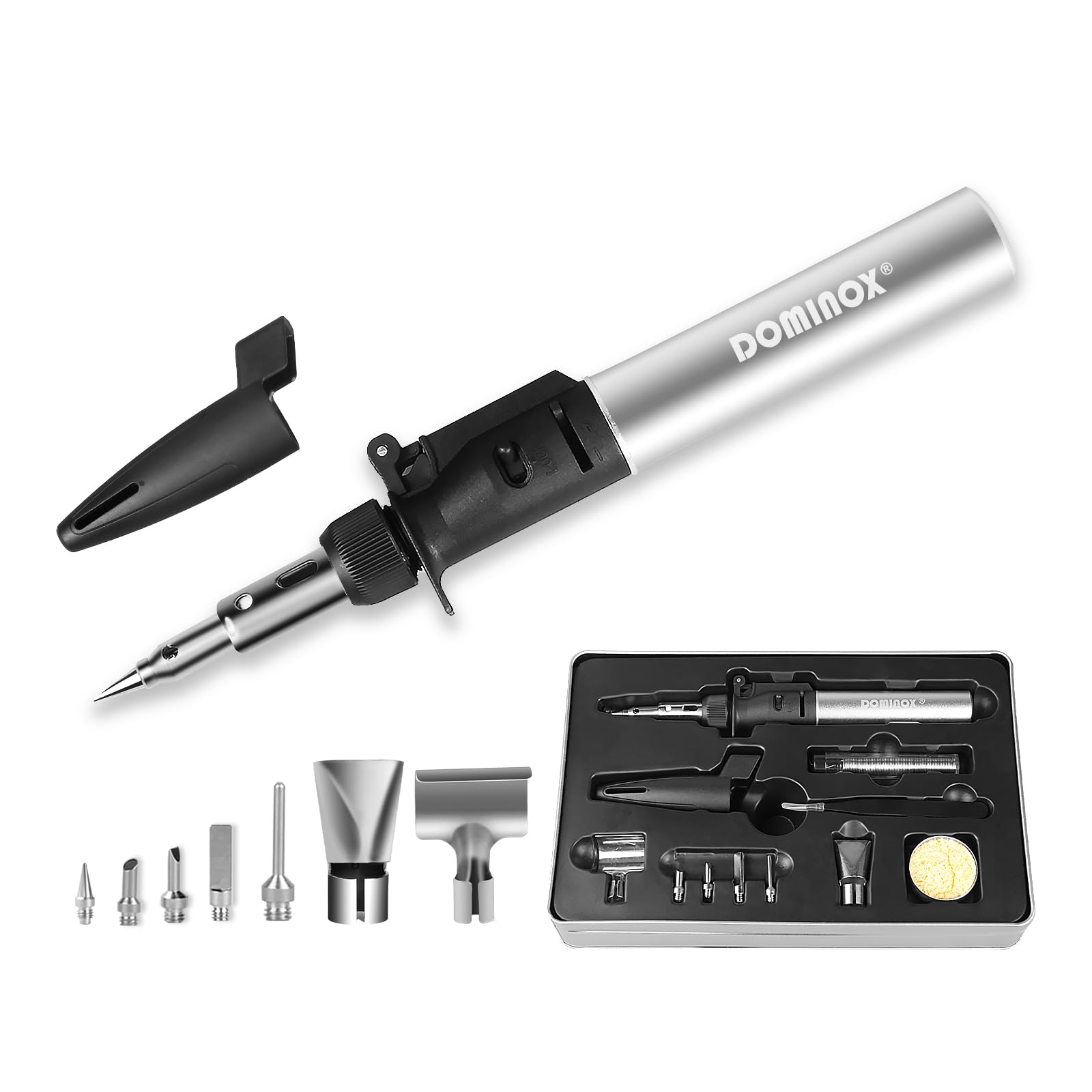 Snapklik.com : DOMINOX Butane Soldering Iron Kit, Gas-Powered Portable ...