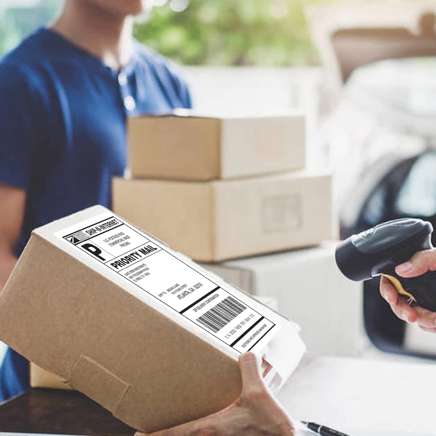 Snapklik.com : 4000 Labels Half Sheet Matte Blank White Round Corner ...