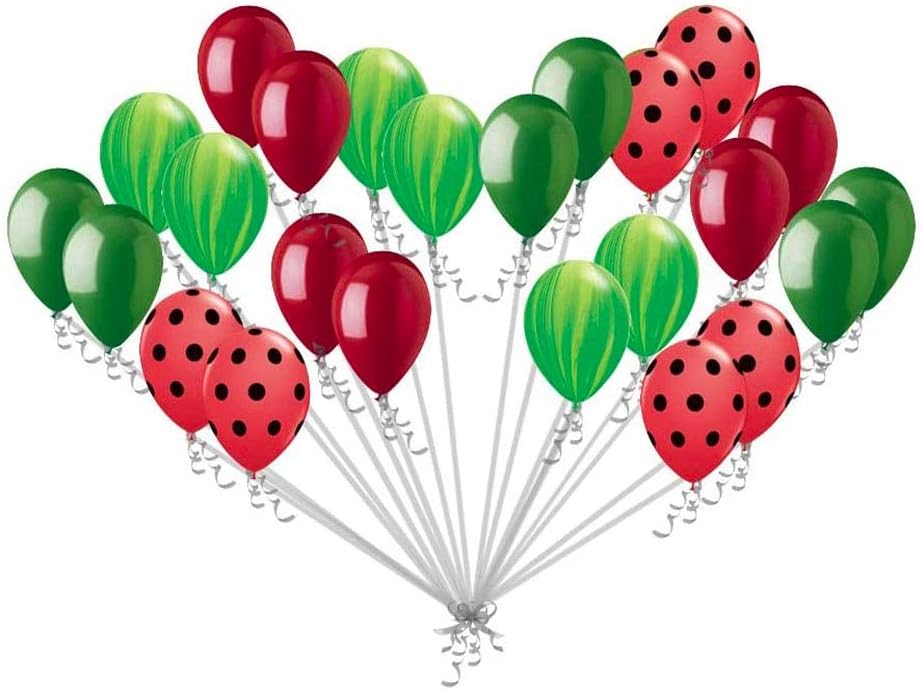 Amazon.com: 24PCS Red and Green Latex Balloons –12 Inch Red Green ...