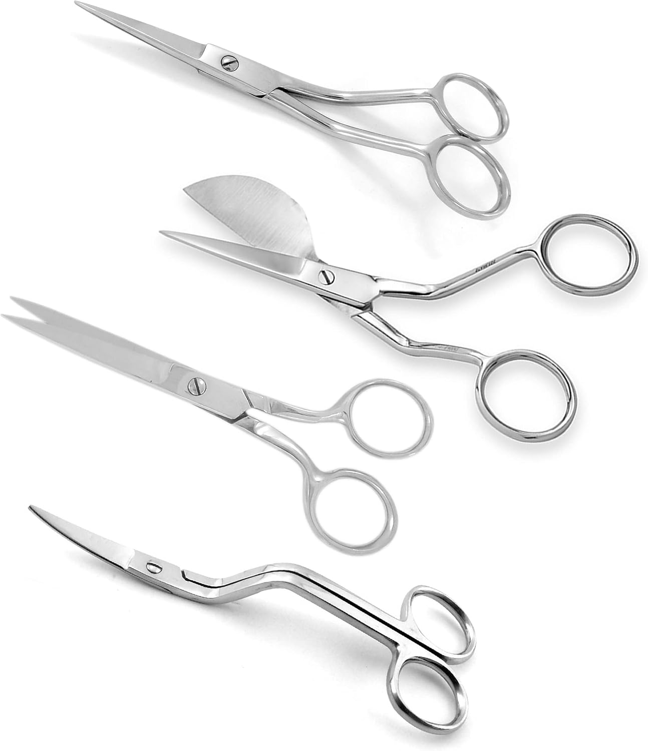 Amazon.com: 4 Pcs Professional Embroidery Duckbill Applique Scissors ...