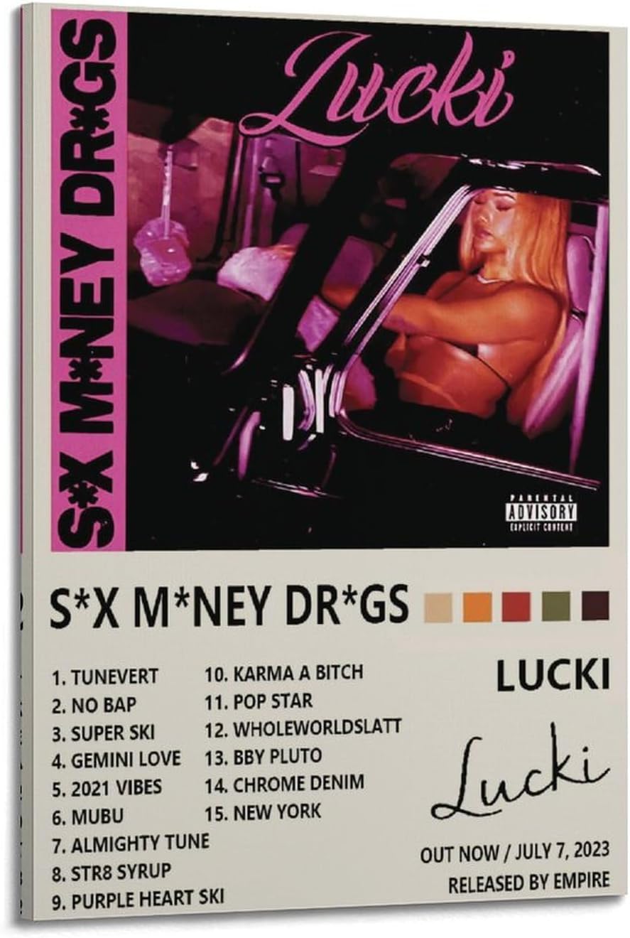 Amazon.de: DAYGIFT Lucki Sx Mney DrgsAlbum, Poster, Kunstdekoration ...