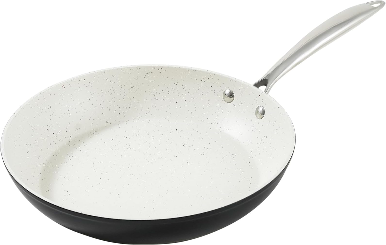 Amazon｜カインズ(CAINZ) IH・ガス火対応 セラミック フライパン 28cm 深型 ホワイト 熱伝導 軽量 おしゃれ シンプル 料理｜フライパン オンライン通販