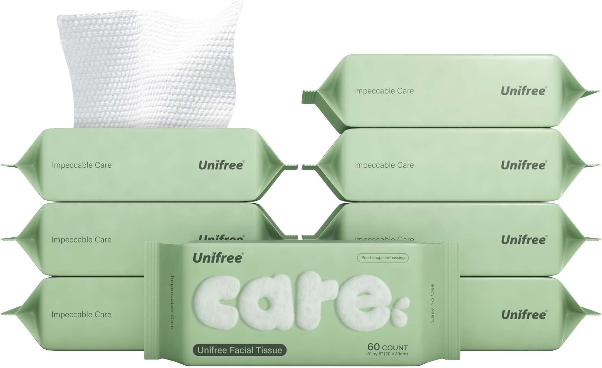 Amazon.com: Unifree Facial Tissues I Dry Wipes I Makeup Remover, 8-pack ...