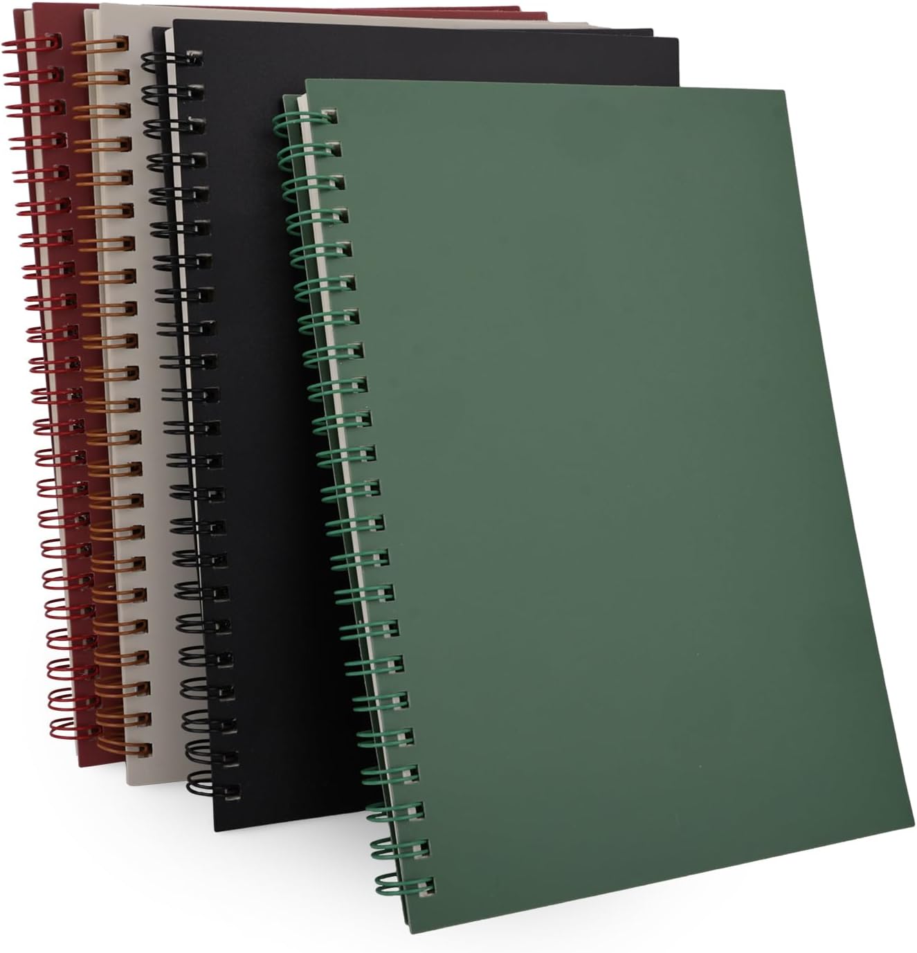 Amazon.com : UIRIO 4 Pack Spiral Notebook - A5 Size 7mm College Ruled ...