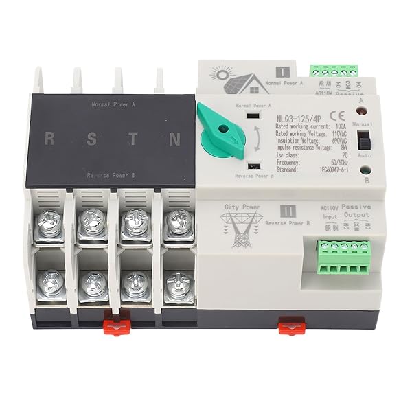 Dual Power Automatic Transfer Switch, 4P Millisecond Switching Back Up ...