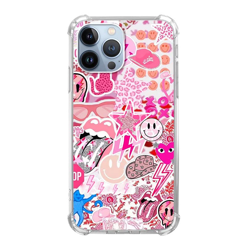 Amazon.com: Dohakemuny Hippie Pink Aesthetic Case Compatible with iPhone 13 Pro Max, Vintage ...