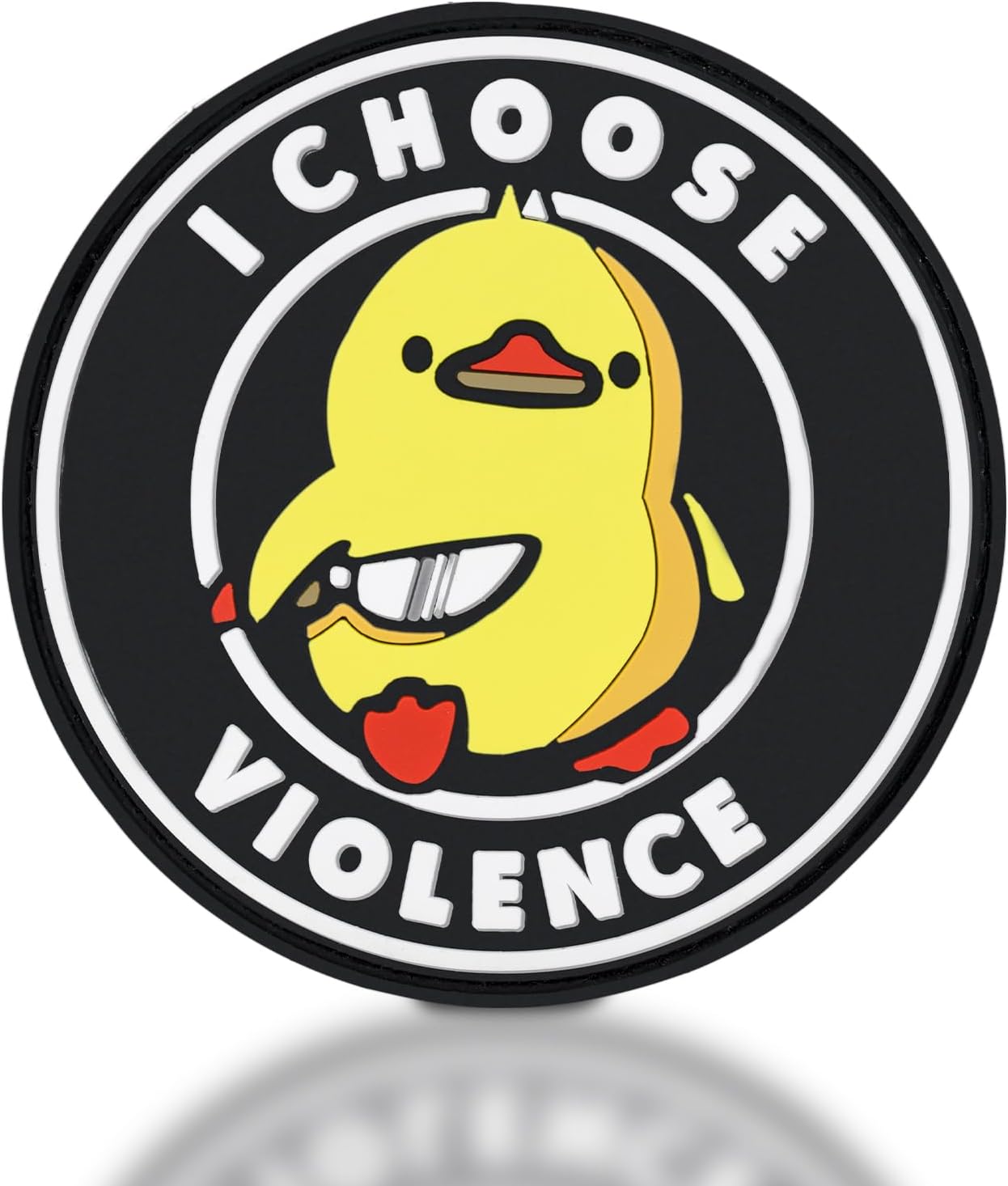 Amazon.com: backtime I Choose Violence Morale Patch PVC, Duck with ...