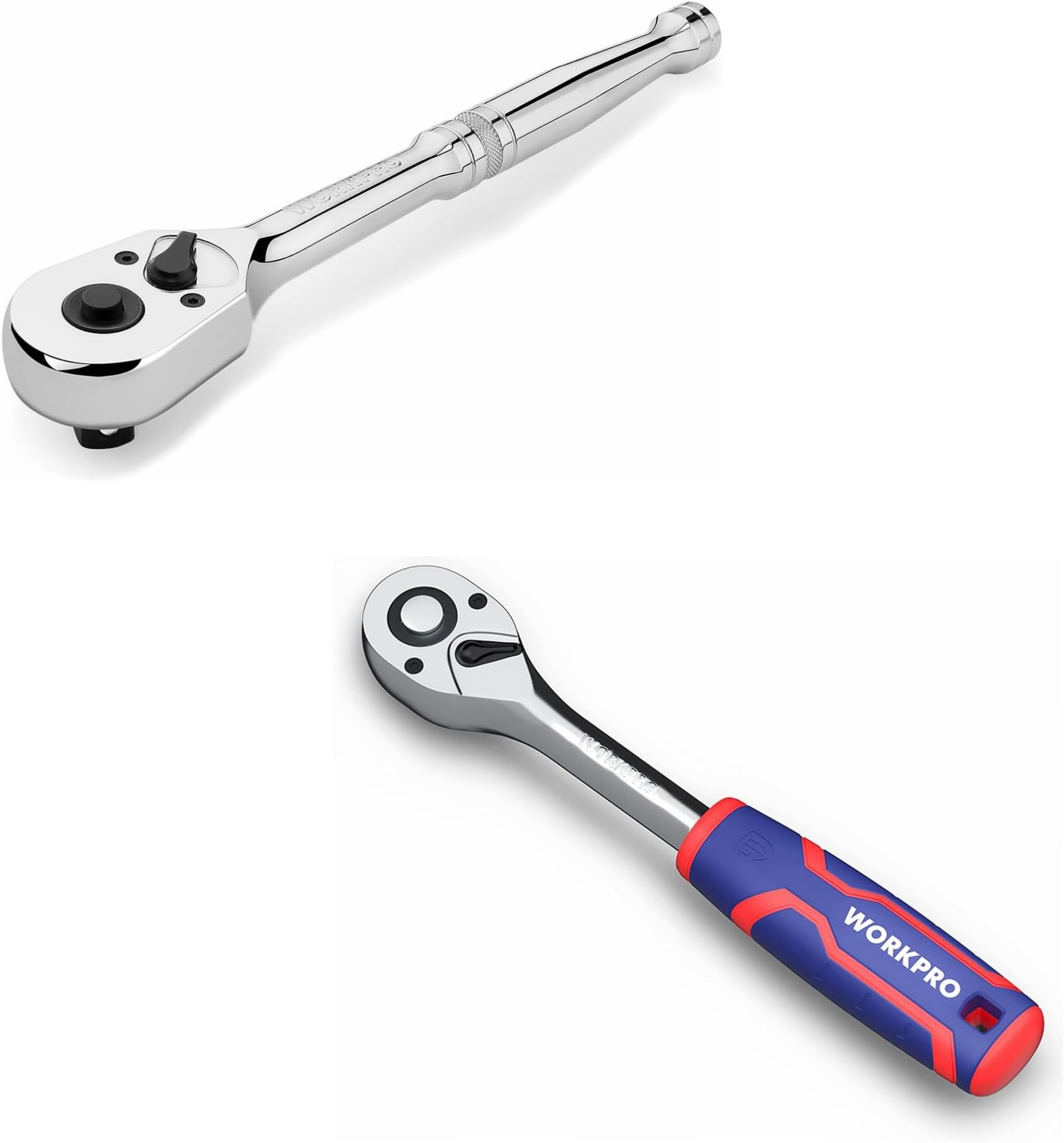 Amazon.com: WORKPRO 3/8-Inch Drive Ratchet 1/2-Inch Drive Ratchet ...