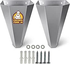 Amazon.com: SHANDERBAR 2 Pack Medium Size Chicken Cones, Galvanized ...