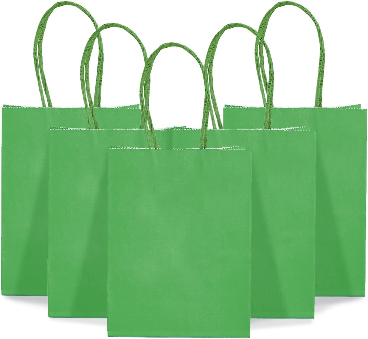 Amazon.com: DjinnGlory 60 Pack Mini Small Green Paper Bags with Handles ...