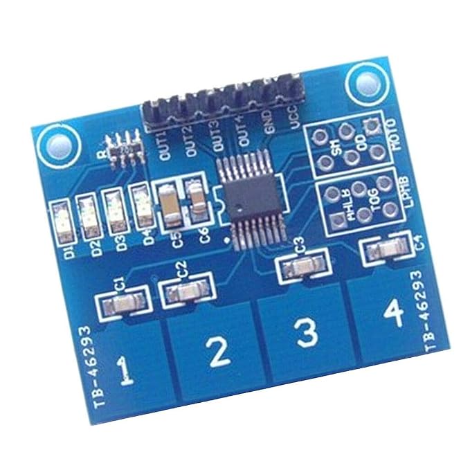 Generic TTP224 4-Channel Digital Capacitive Touch Switch Sensor Module ...