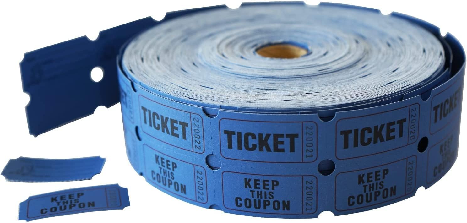 Amazon.com : Raffle Tickets Double Roll - 2000 Ticket Count Per Roll ...