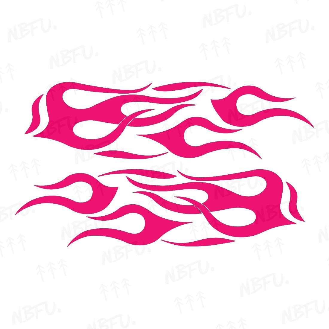 Amazon.com - NBFU Decals Flame Long Stripe Racing Car 2 (Pink) (Set of ...
