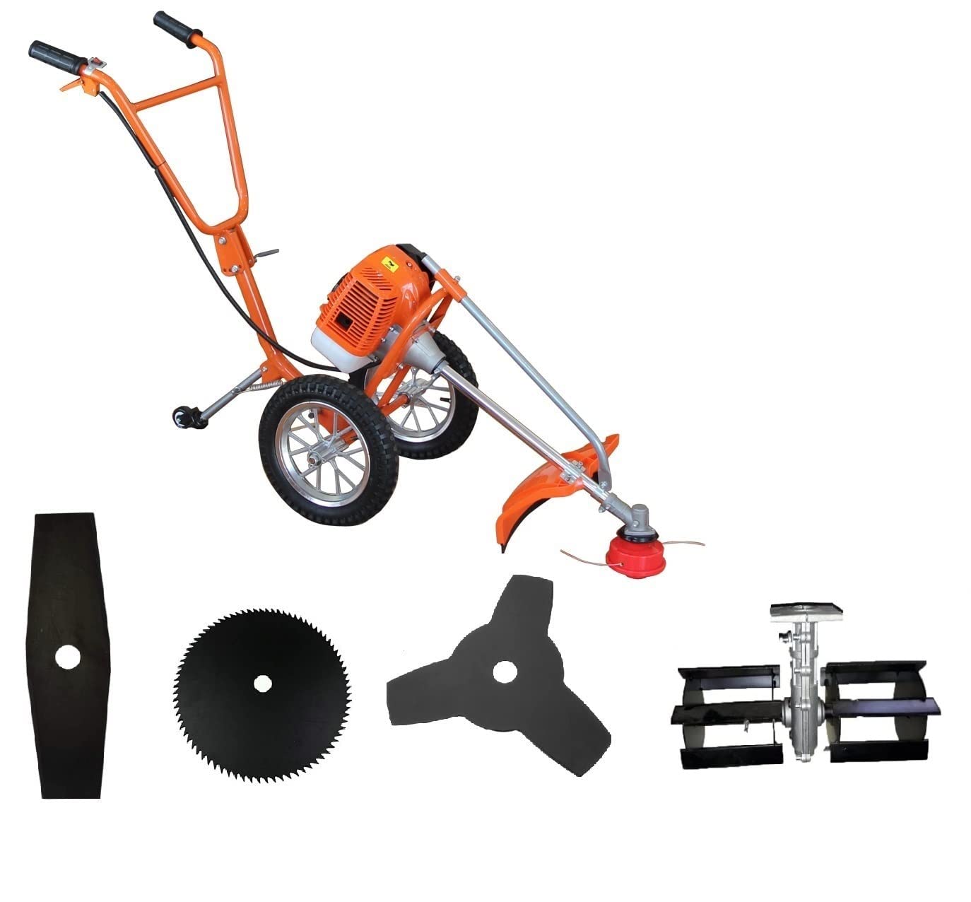 Trolly Petrol Brush Cutter 2 Stroke with Weeder Attachment : Amazon.in ...