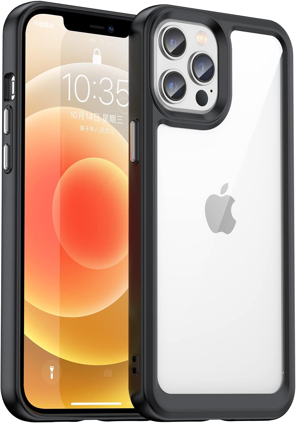 PENGPAI Funda para iPhone 12 Pro MAX Case Uso Rudo Acrílico Anti ...